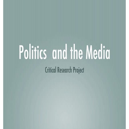 Example Of Politics (Critical Research) | PDF
