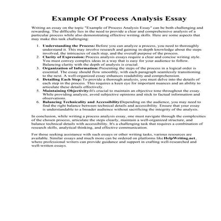 Example Of Process Analysis Essay.pdf