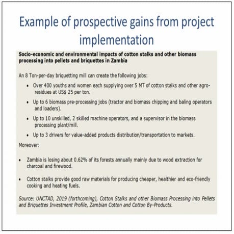 Example of prospective gains related to cotton by-products | PDF