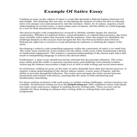 Example Of Satire Essay.pdf