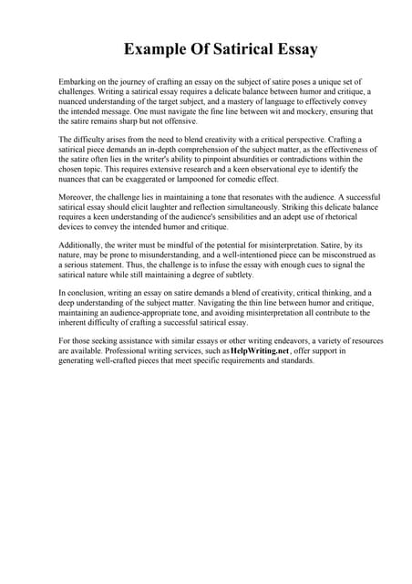 Example Of Satire Essay.pdf