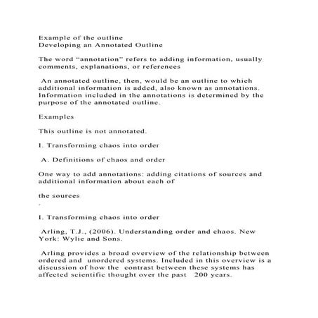 Example of the outlineDeveloping an Annotated OutlineThe word .docx ...