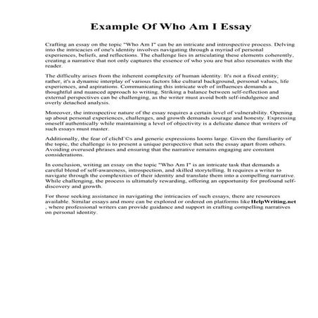 Example Of Who Am I Essay.pdf