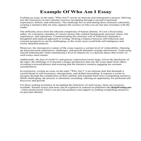 Example Of Who Am I Essay.pdf