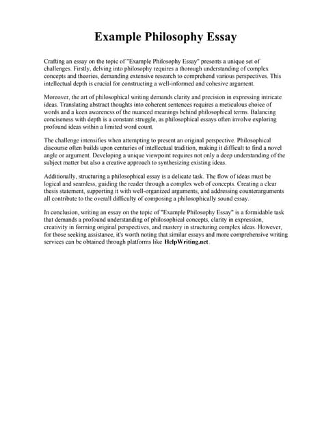 Example Of Philosophical Essay.pdf