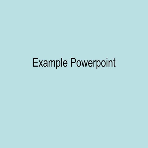 Example powerpoint for p bworks with slide transitions | PPT