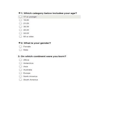 Example questionaire | DOCX