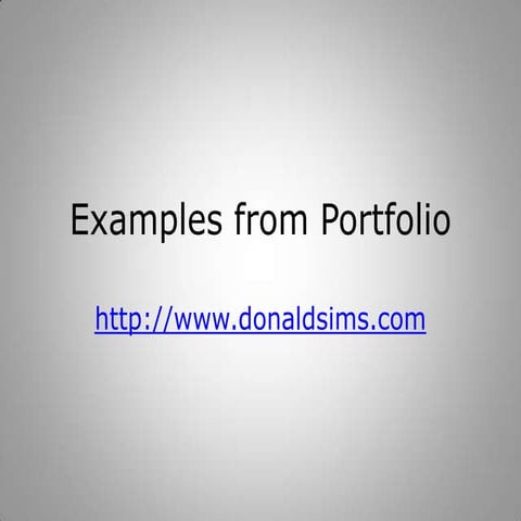 Examples From Portfolio | PPSX