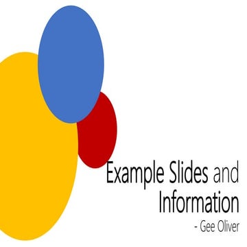 Example slides and information | PPT