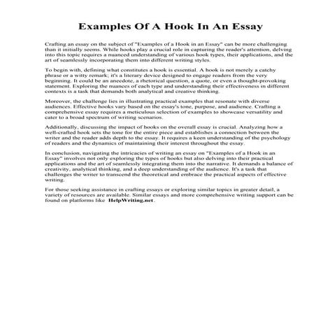 Examples Of A Hook In An Essay.pdf