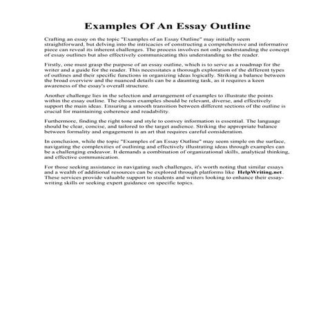 Examples Of An Essay Outline. 003 Essay Example Outline And Thatsnotus ...