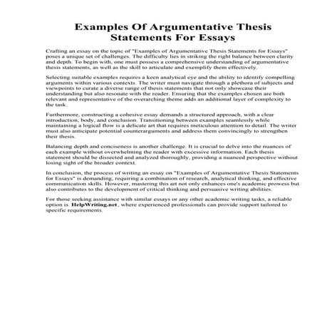 Examples Of Argumentative Thesis Statements For Essays.pdf