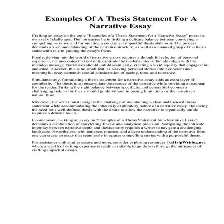 Examples Of A Thesis Statement For A Narrative Essay.pdf