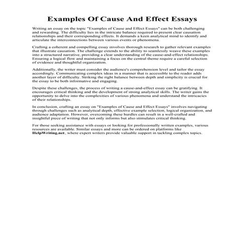 Examples Of Cause And Effect Essays.pdf
