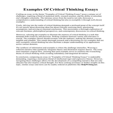 Examples Of Critical Thinking Essays.pdf