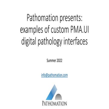 Pathomation PMA.UI framework examples | PPT