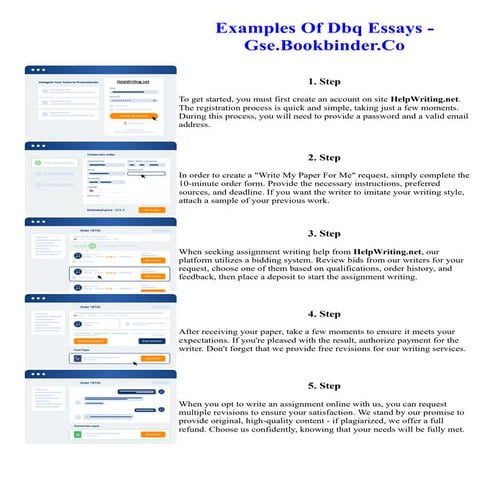 Examples Of Dbq Essays - Gse.Bookbinder.Co