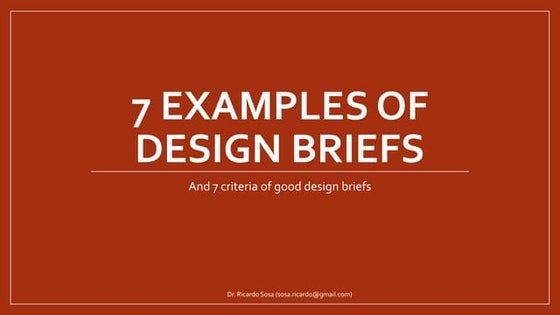 Different types of brief | PPTX