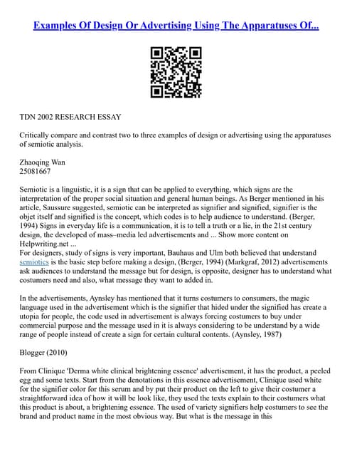 Reading media through sign, signifier and signified | PPT