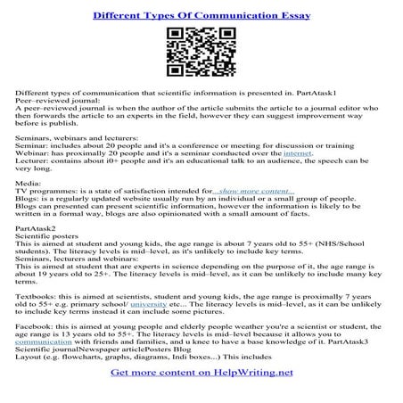 Examples Of Different Types Of Essays | PDF