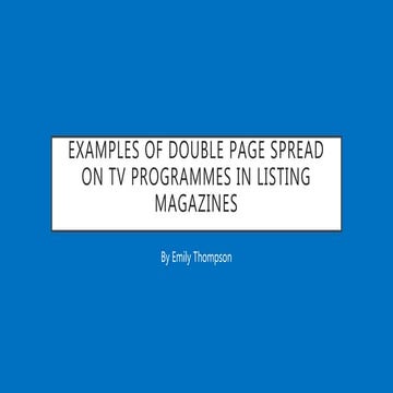 Double Page Spread Analysis | PDF