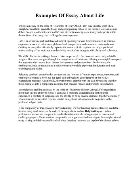 Life Changing Essays | PDF