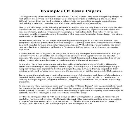 Examples Of Essay Papers.pdf