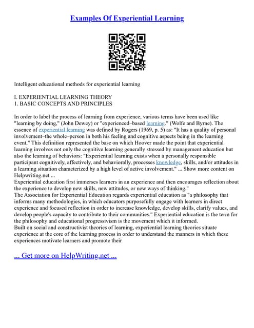 Experiential Learning Theory | PPT