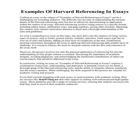 Examples Of Harvard Referencing In Essays.pdf