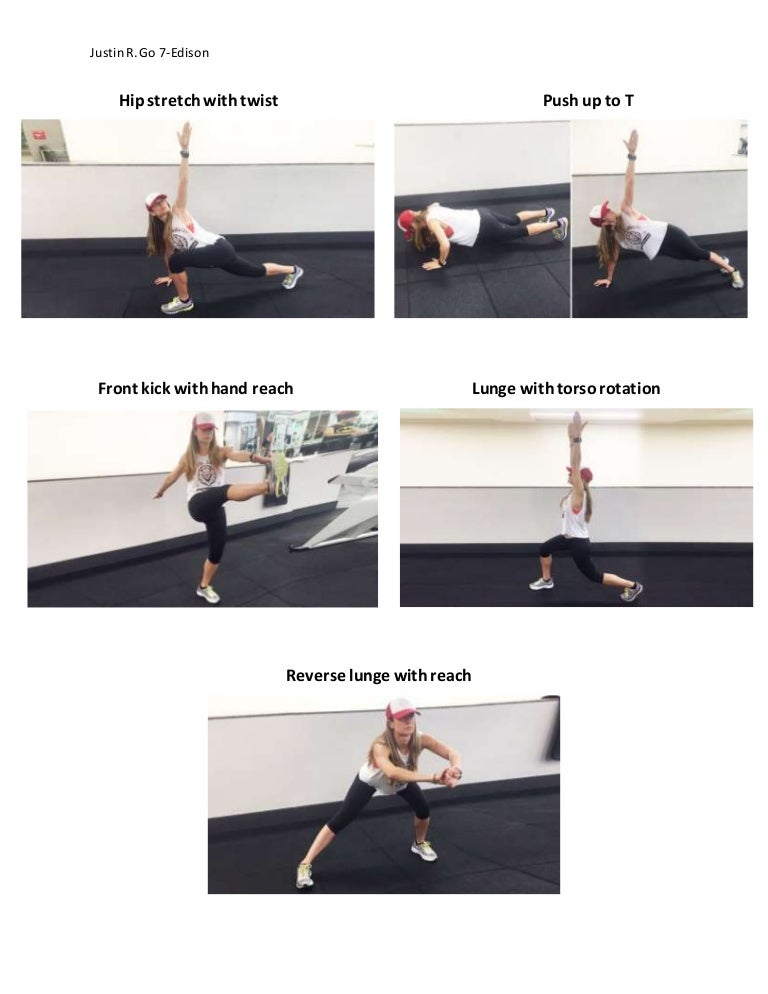 5 Examples of images of dynamic stretching