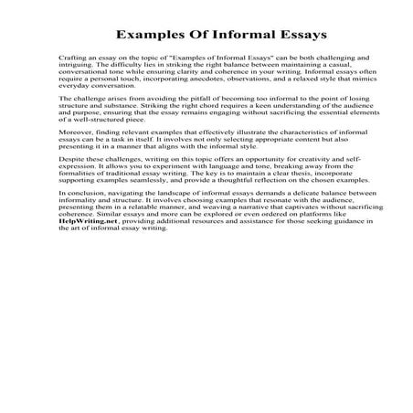 Examples Of Informal Essays.pdf