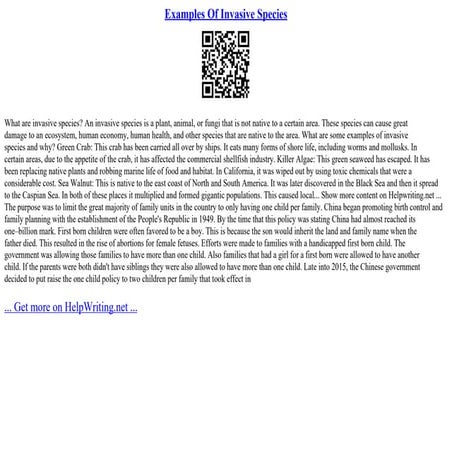 Invasive Species Examples
