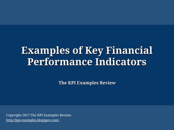 Examples of KPIs for Finance Manager: KPI of Finance Manager, How to ...