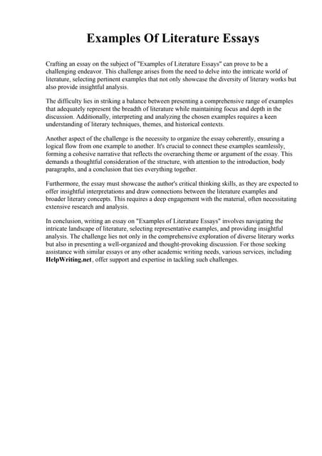 Fiction Essay Examples.pdf | Fiction | Books and Literature