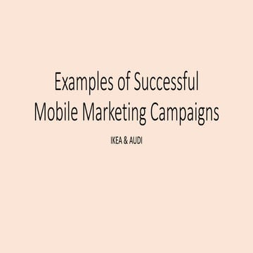 Examples of mobile marketing | PPT