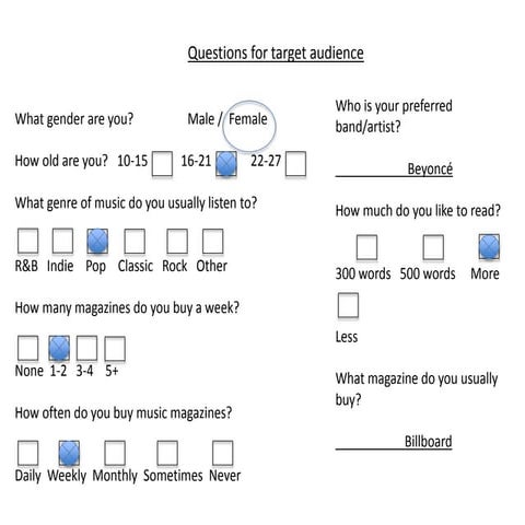 Examples of my questionaire | PPTX