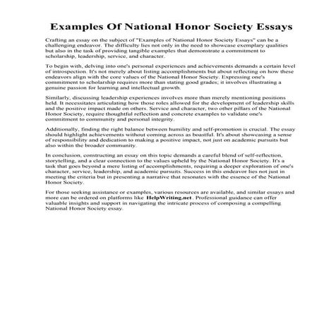 Examples Of National Honor Society Essays.pdf