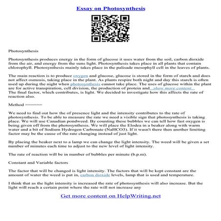 Examples Of Photo Essay | PDF