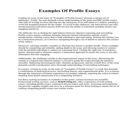 Examples Of Profile Essays.pdf