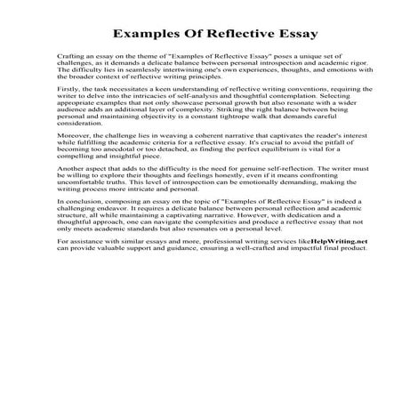 Examples Of Reflective Essay.pdf