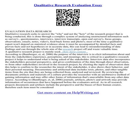 Examples Of Research Essays | PDF