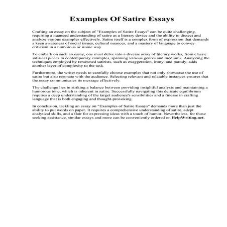 Good Examples Of Satire Essays.pdf