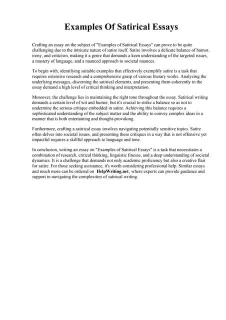 Famous Satirical Essays.pdf