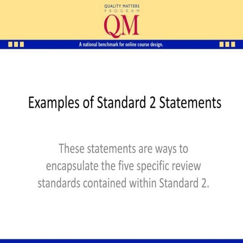 Examples of Standard 2 Statements | PPTX