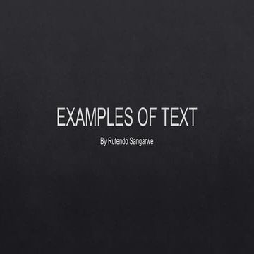 Examples of text | PPT