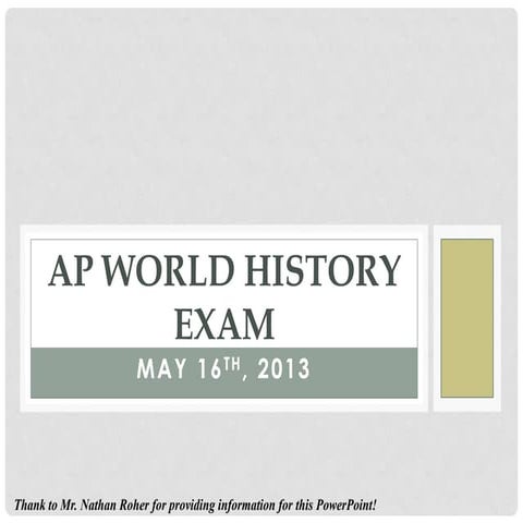 AP World Exam Overview | PPTX