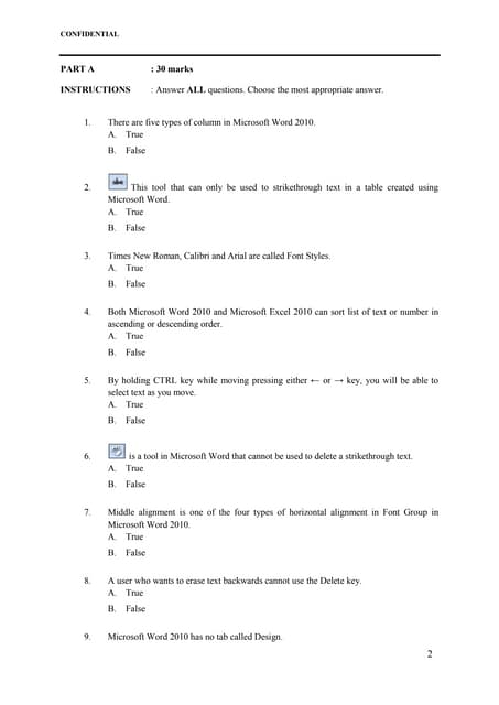 SS2 Data Processing Examination with Test of Practicals (Third Term) | PDF