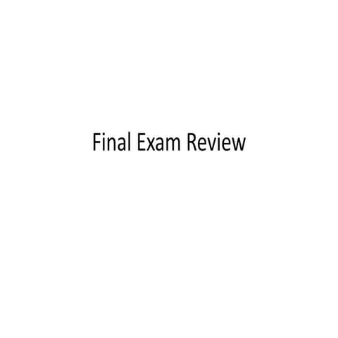 Exam Review | PPT