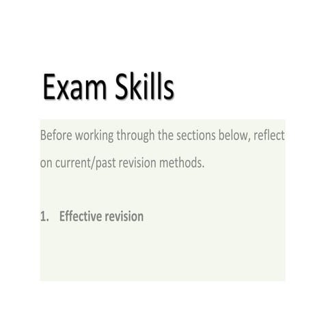 Exam revision techniques | PPTX