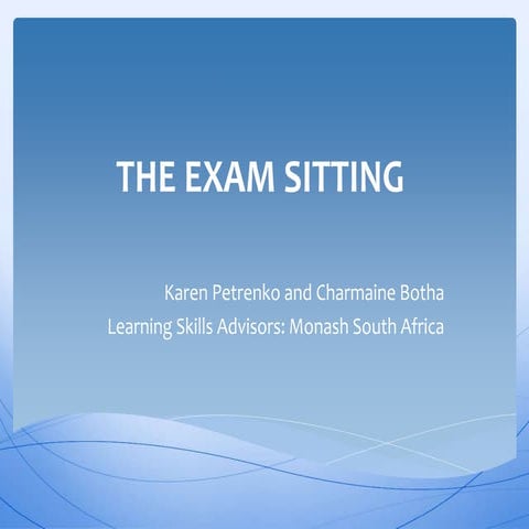 EXAMS - During the exam sitting.pptx